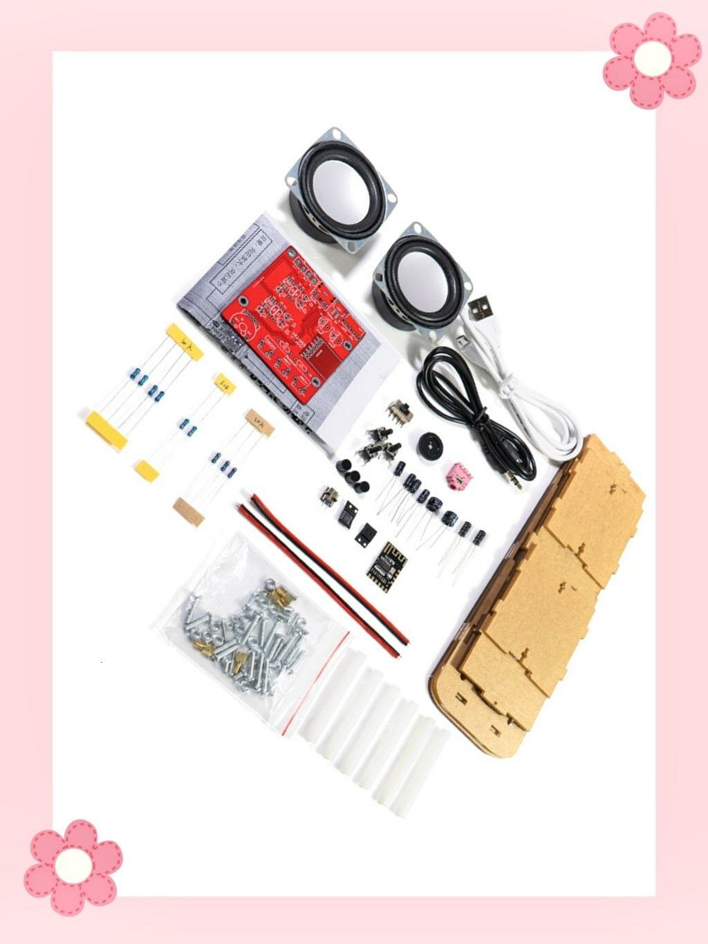 DIY набор для паяльника Bluetooth-динамик с визуализацией музыки, A