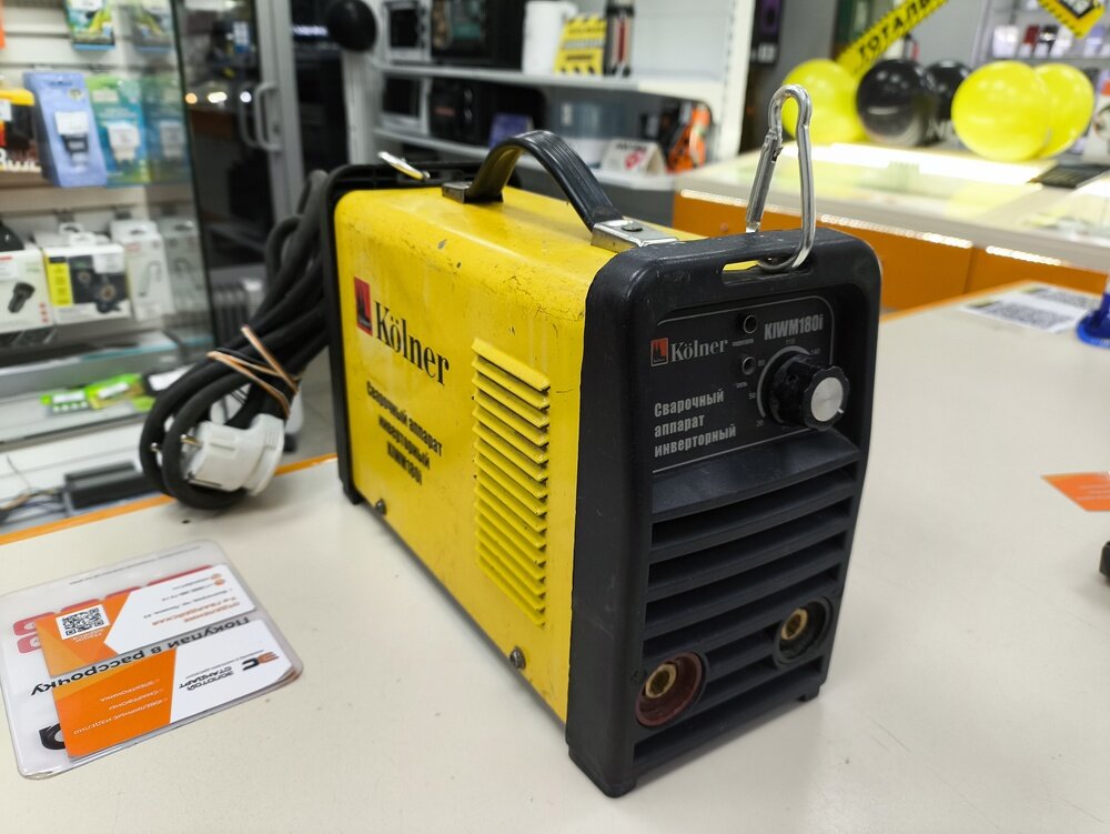 Сварочный аппарат инверторного типа Kolner KIWM 180i, MMA 6.1 кВт | б/у, уценка
