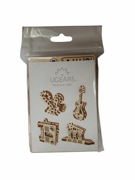 Конструктор деревянный UGEARS 70041 Фиджет Творчество. Набор из 4 штук