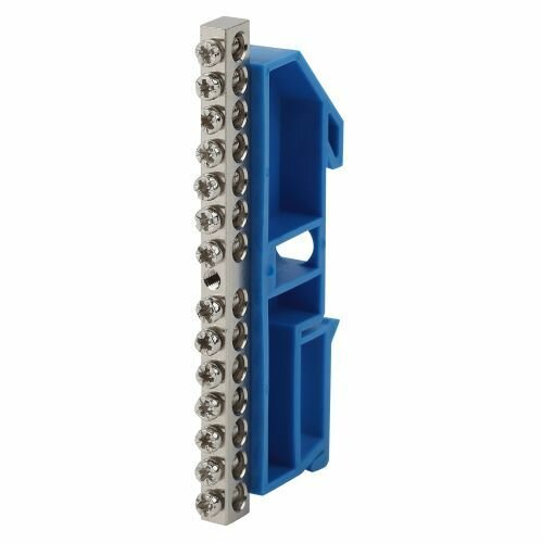 Шина N «ноль» на DIN-изол. ШНИ-6х9-14 никелированная Д син. NO-222-88-1 ЭРА Б0044137