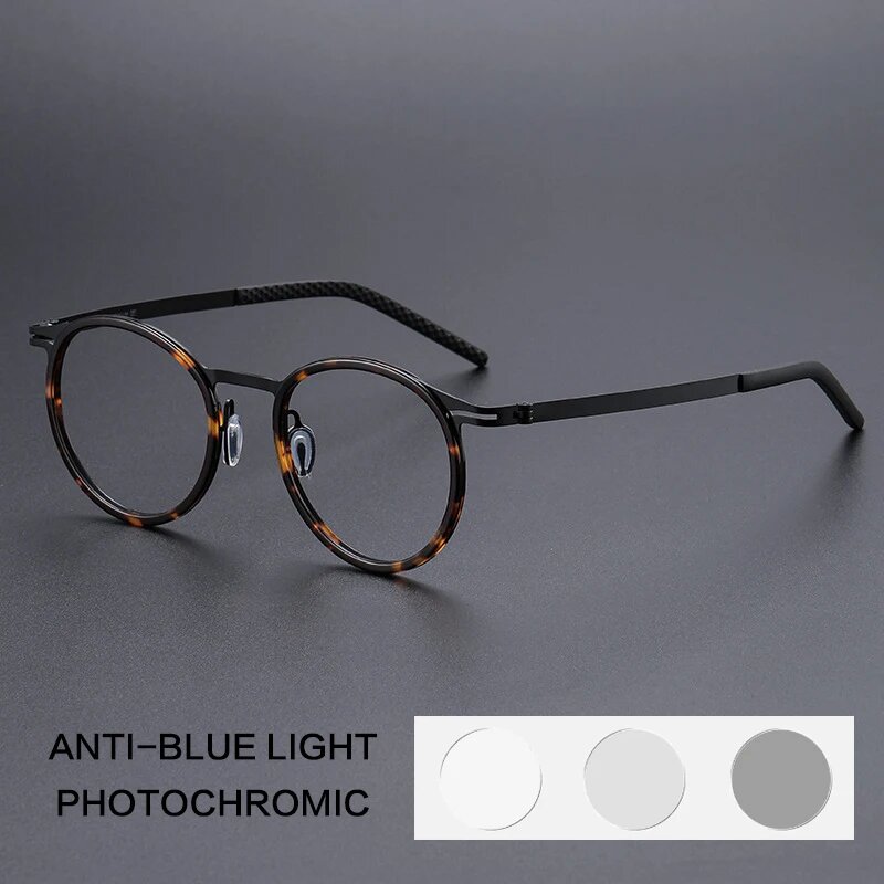Круглые фотохромные очки для чтения C4 Photochromic -250