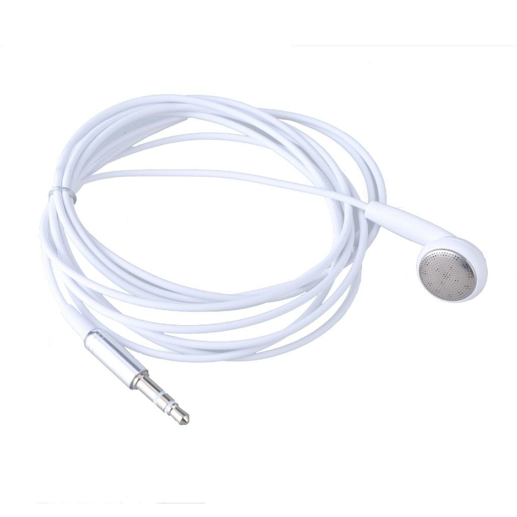 Наушники 3.5 мм, односторонние, вкладыши, Белый - 200cm