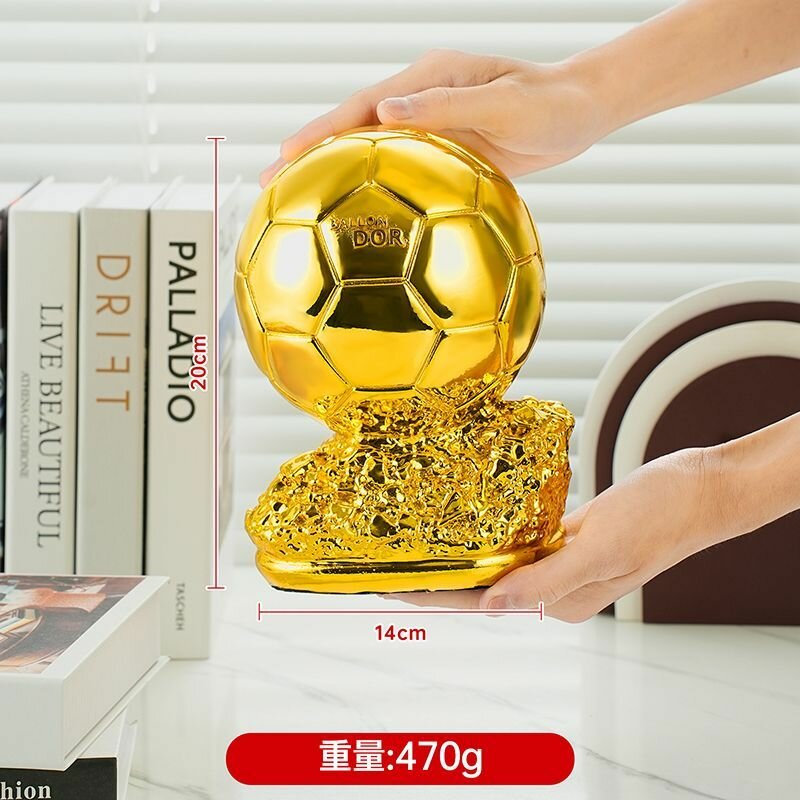 Подарки на футбольные матчи, награда MVP Роналду и Месси, золотая бутса, трофей, золотая модель мяча, орнамент