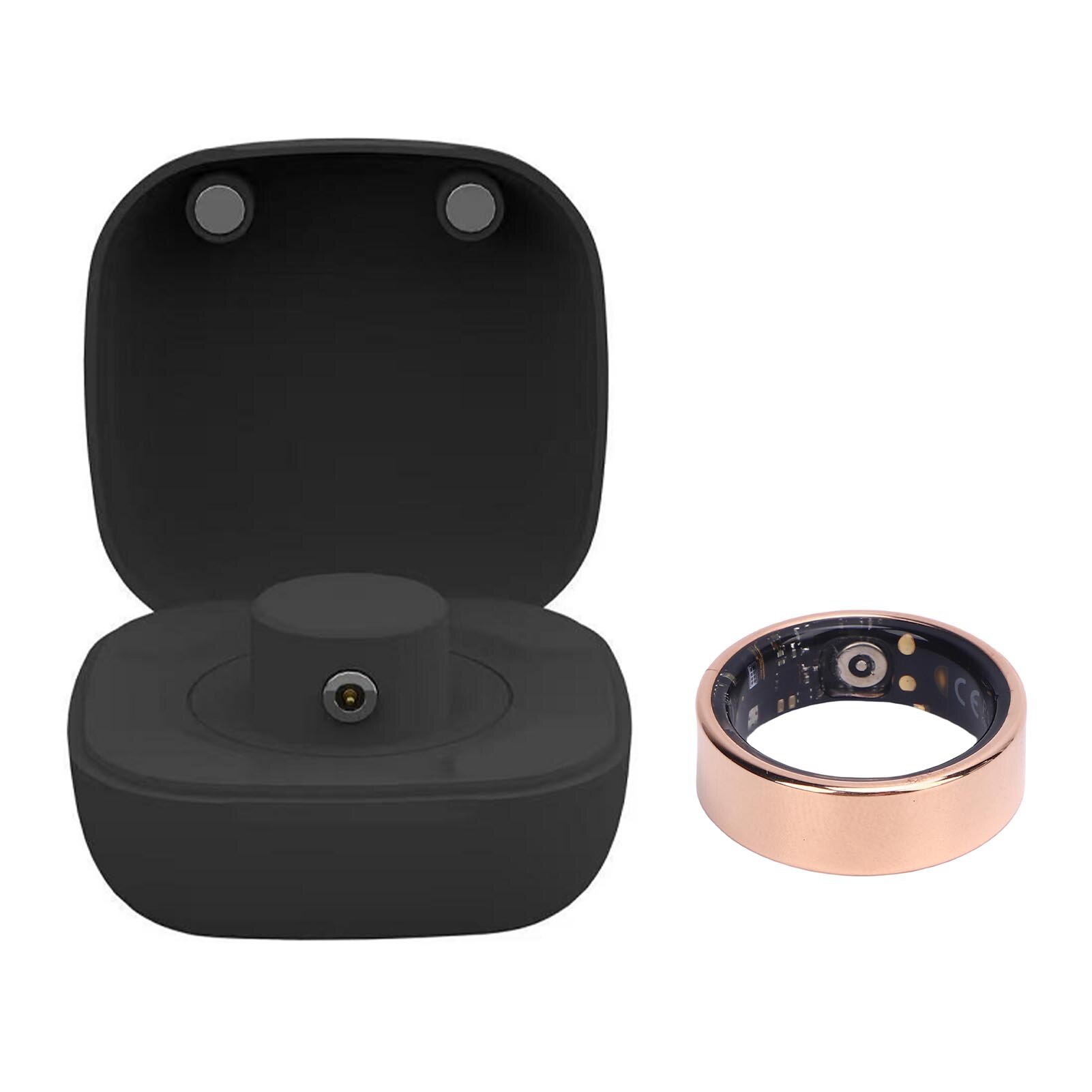 Фитнес -трекер кольцо кольцо Bluetooth Калории Шаги подсчеты из нержавеющей стали IP68 Интеллектуальное интеллектуальное кольцо с зарядным корпусом для спорта.