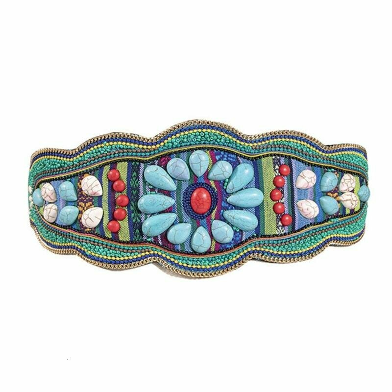 Пояса, Поясная Печать Ручной Работы Из Бисера Богемской бирюзы-Изумруд