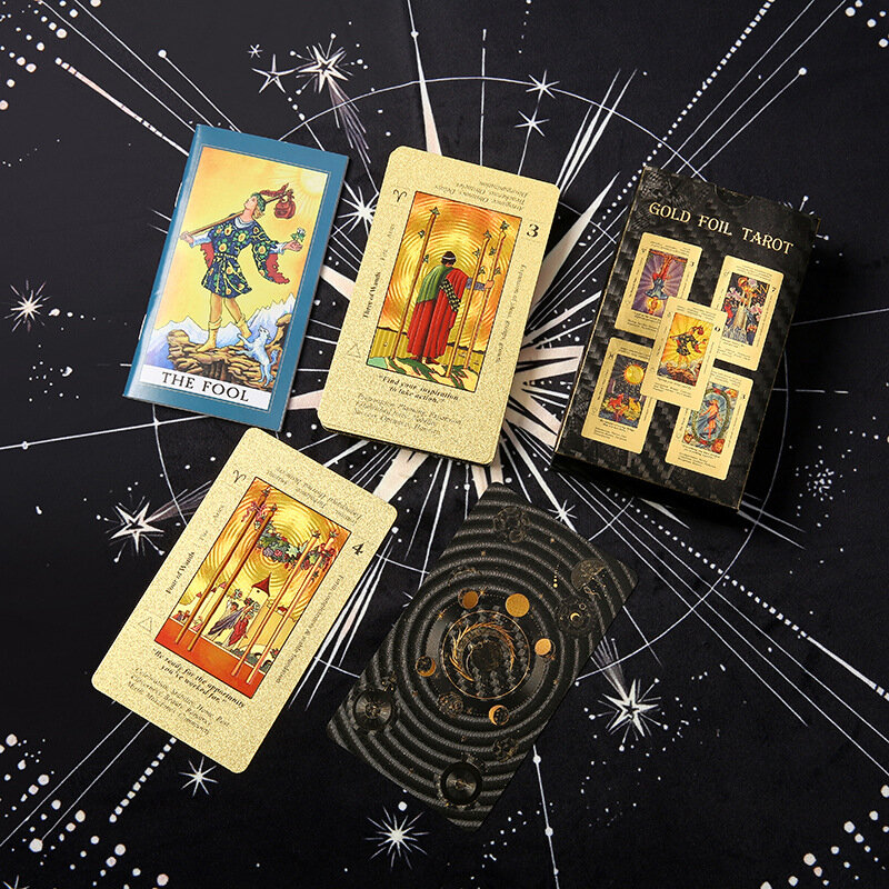 Кросс-бордерные популярные карты Таро, оригинальный полный набор карт Таро, PET водонепроницаемые карты для настольных игр, настраиваемые карты Таро