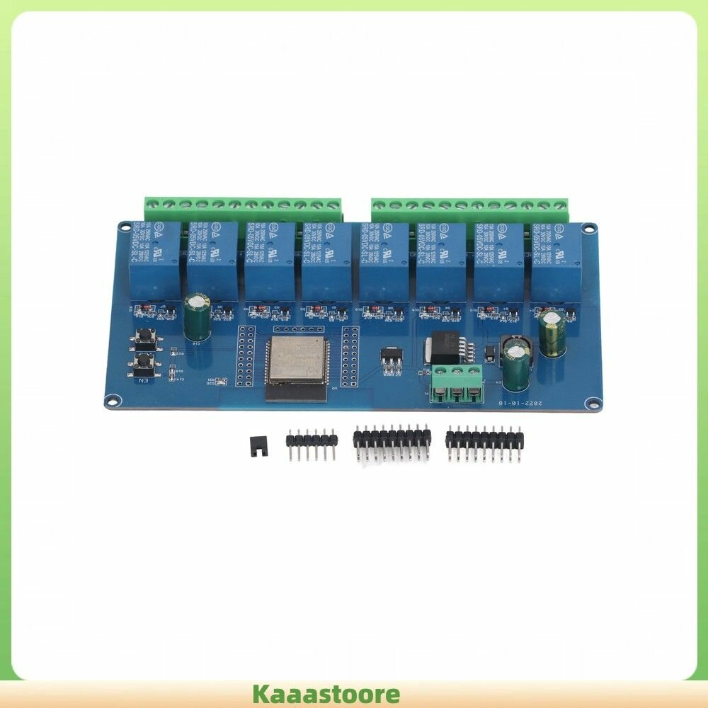 8-канальный релейный модуль на ESP32 с WiFi/BLE, питание 5-30В