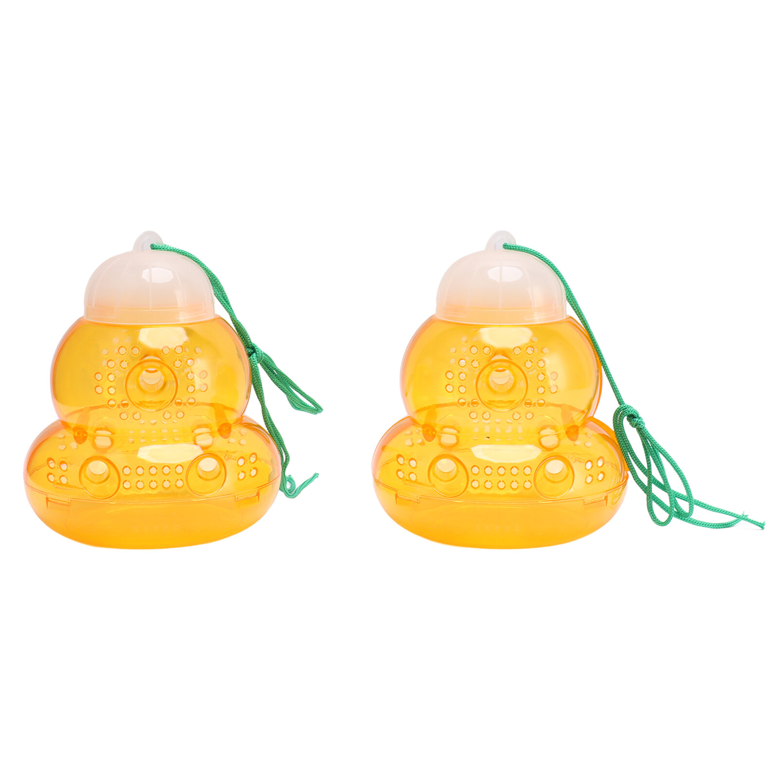 2Pcs Gourd Shaped Hanging Bee Trap Catcher Outdoor Wasp Deterrent Killer Orange