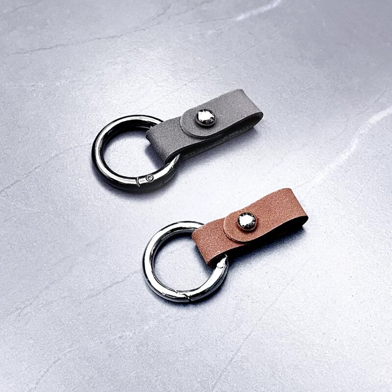 Мужской кожаный брелок для ключей, стильный и простой, с креплением на пояс, подходит также для женщин Гвоздь-гриб,