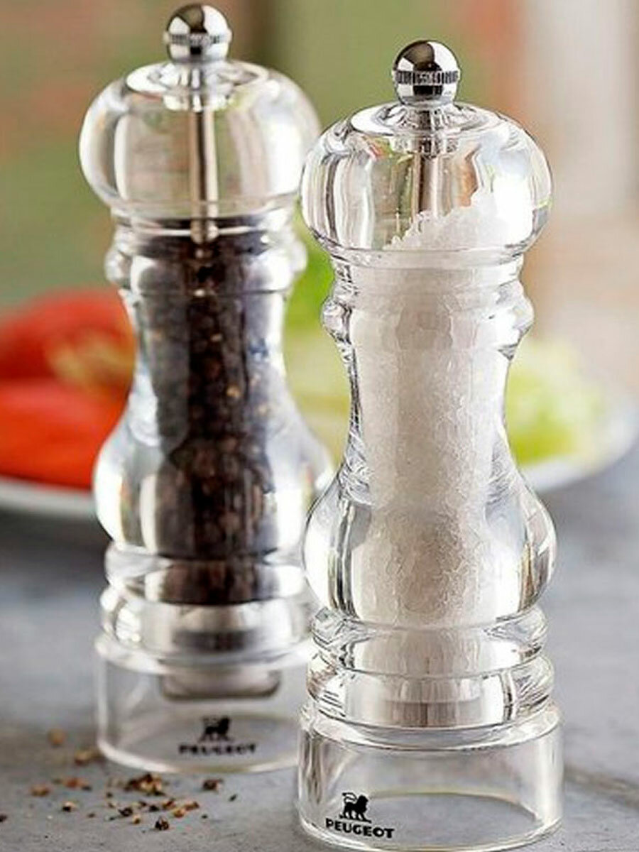Мельница для перца "Peugeot Nancy", прозрачный акриловый корпус, 18 см