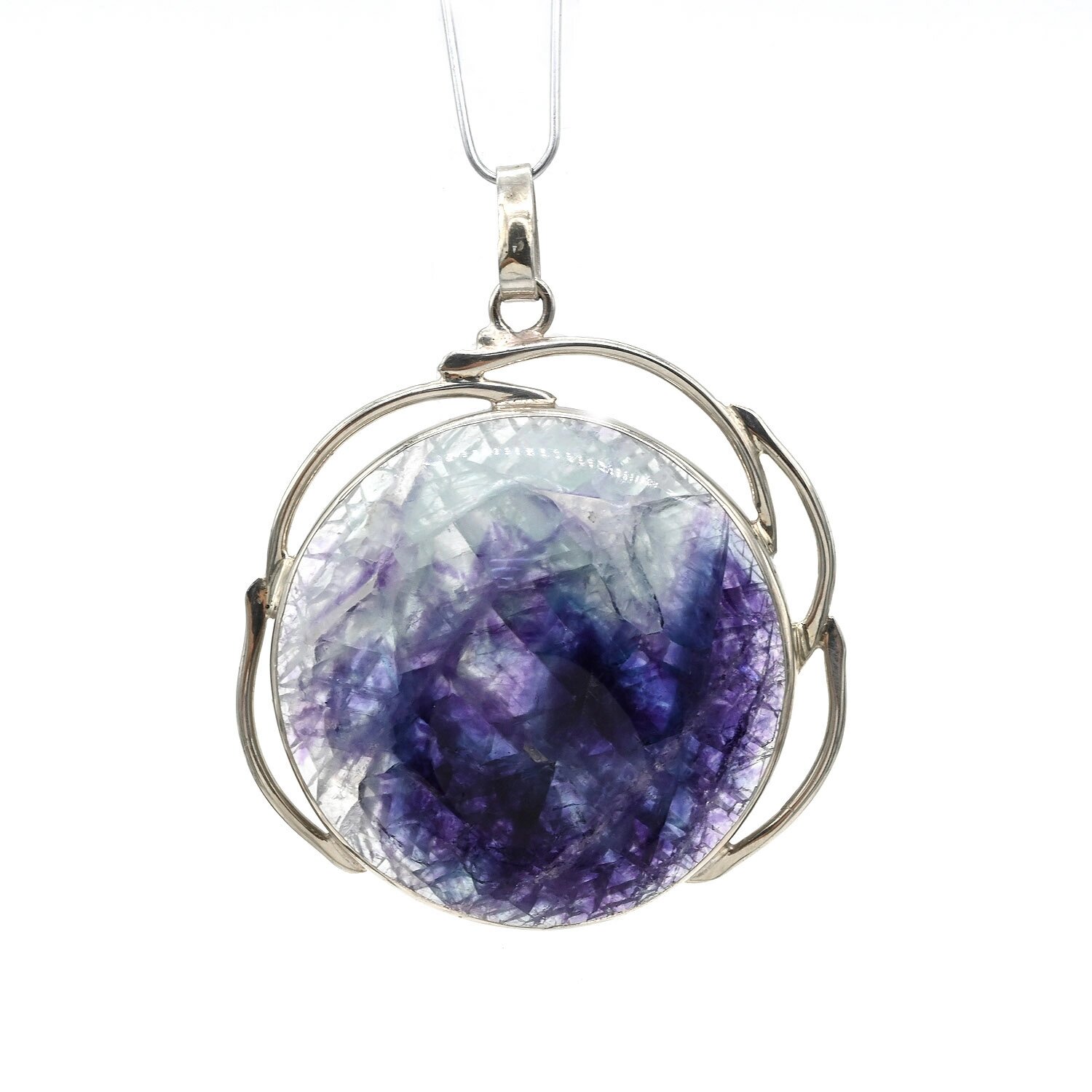 Кулон флюорит 45*42мм .