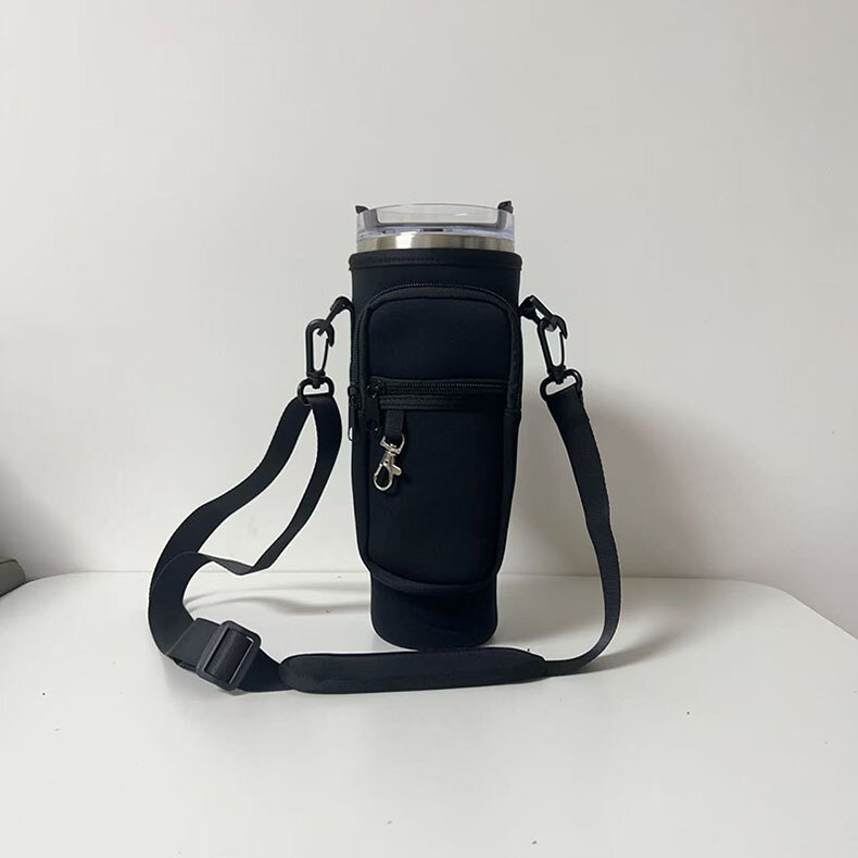 Портативная сумка для бутылки воды с ремнем через плечо для детей, специальный чехол для стакана для использования на улице, чехол для стакана, изолированный защитный чехол для стакана