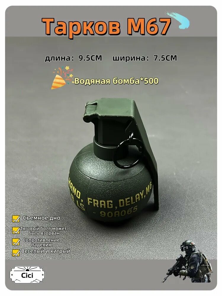 Детская игрушечная граната Тарков M67 Cici