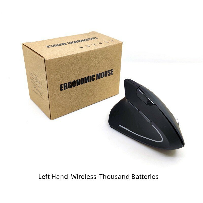 Проводная/беспроводная вертикальная зарядная Bluetooth-мышь для левшей с боковой рукояткой, персонализированная,