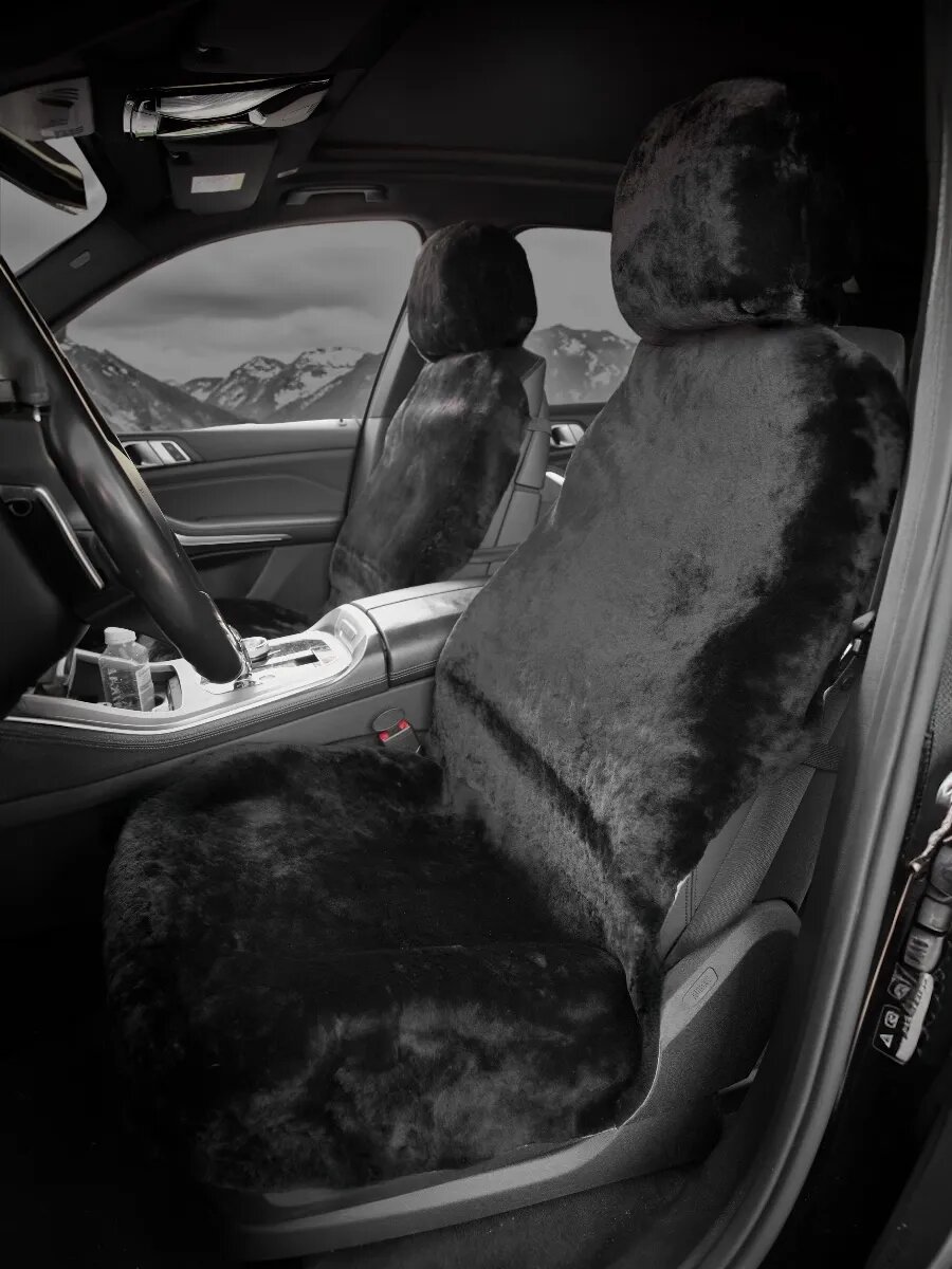Меховые накидки на сиденье в автомобиль, авточехол из овчины