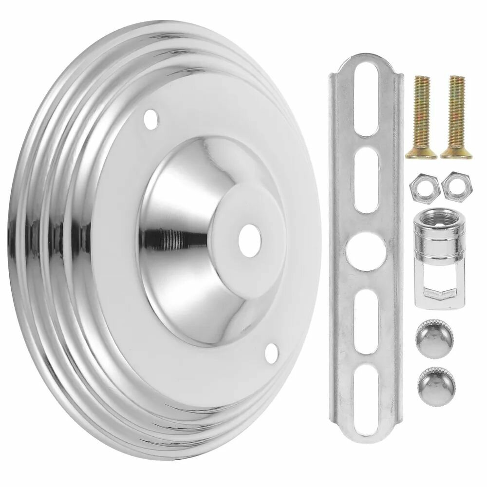 Железный серебристый потолочный светильник с креплением для ретро ламп и люстр