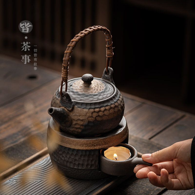 Винтажный теплый чай небольшой набор Китайский бытовой чайный набор кунг-фу чайник база с постоянной температурой