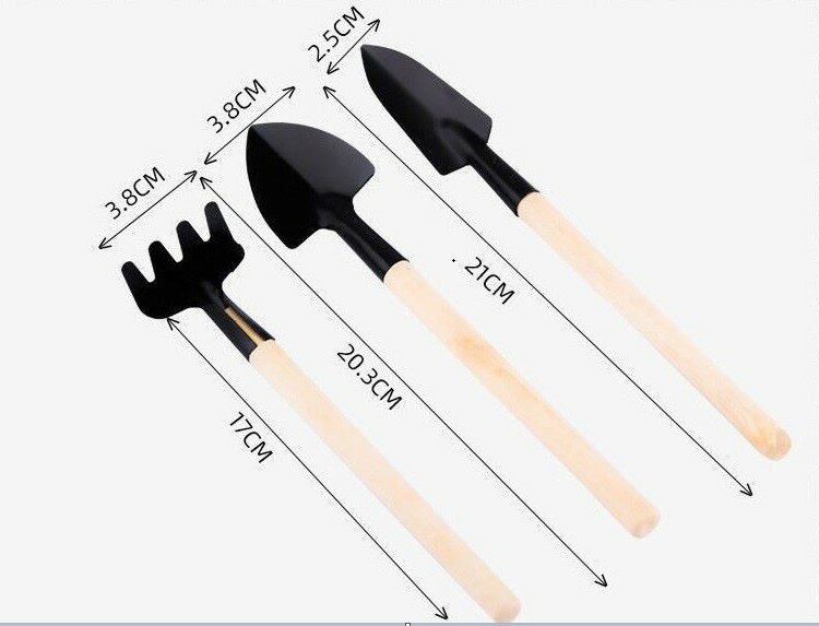 Инструменты для посадки цветов для домашнего использования, огородничество, рыхление почвы, лопатка для цветов, искусство горшечных растений, набор из трех инструментов для посадки, маленькая лопатка