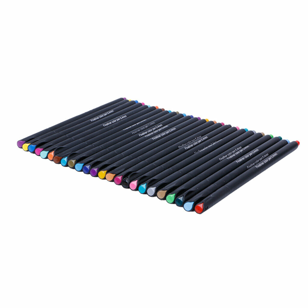 Fineliner 12 /24 Colors Pen Set 0,4 мм из тонкого наконечника.