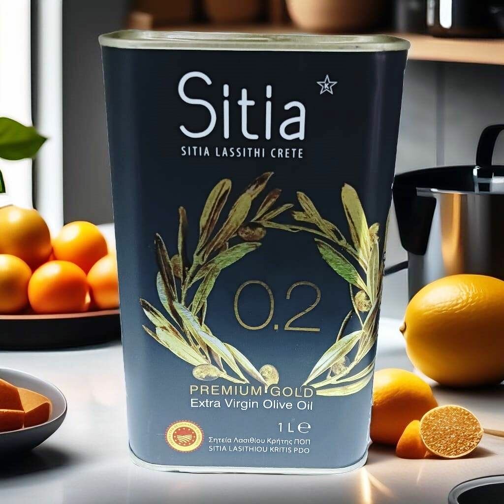 Масло оливковое Sitia 0.2% кисл, Extra Virgin , Греция,1л ж. б