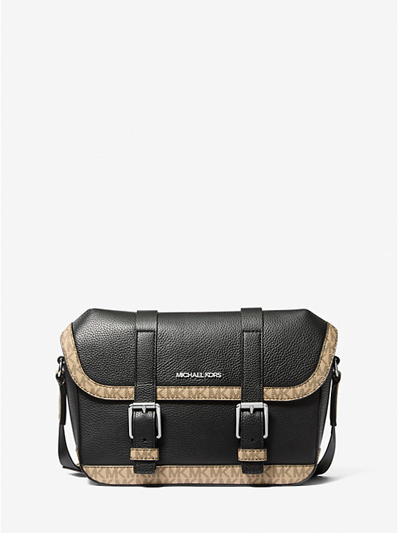 Сумка мессенджер Cooper Travel Pebbled Leather and Signature Logo Flap Messenger Bag