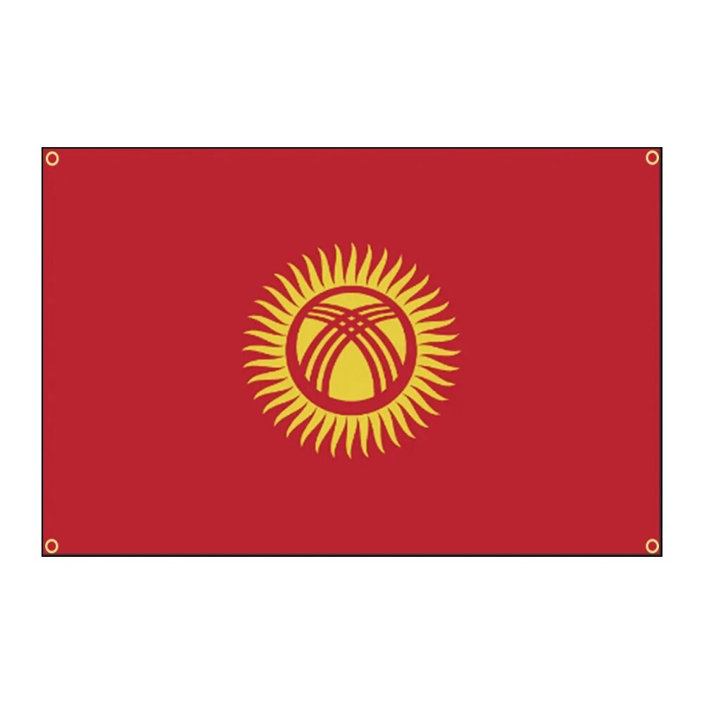 Флаг Кыргызстана 90x150 см полиэстер 120 х 180 см, 4 holes in 4 corners