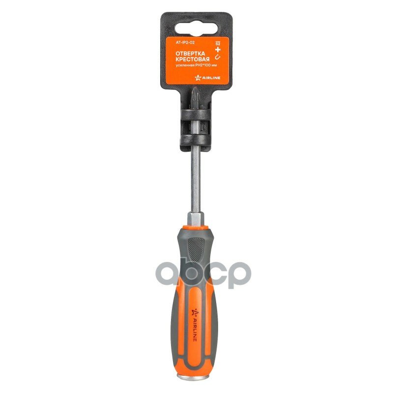 Отвертка крестовая усиленная PH2 х100мм AIRLINE арт. ATIP202