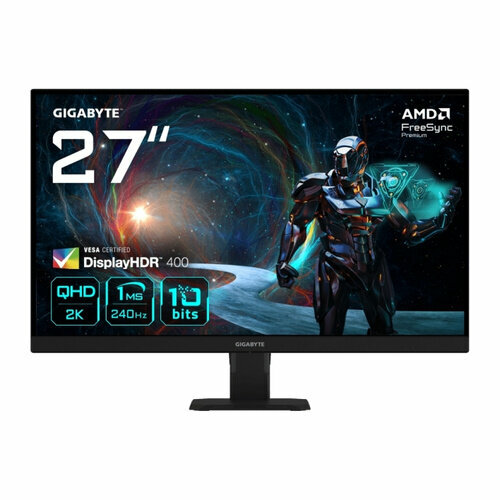Монитор Gigabyte 27" GS27QXA IPS QHD чер HDMI DP USB 240Hz 350cd In