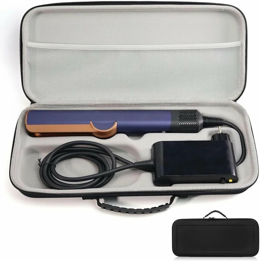 Жесткий дорожный чехол совместимый с Dyson Airstraight HT01Выпрямитель для волос, противоударный и водонепроницаемый чехол для хранения сумка с сетчатым карманом для выпрямителя
