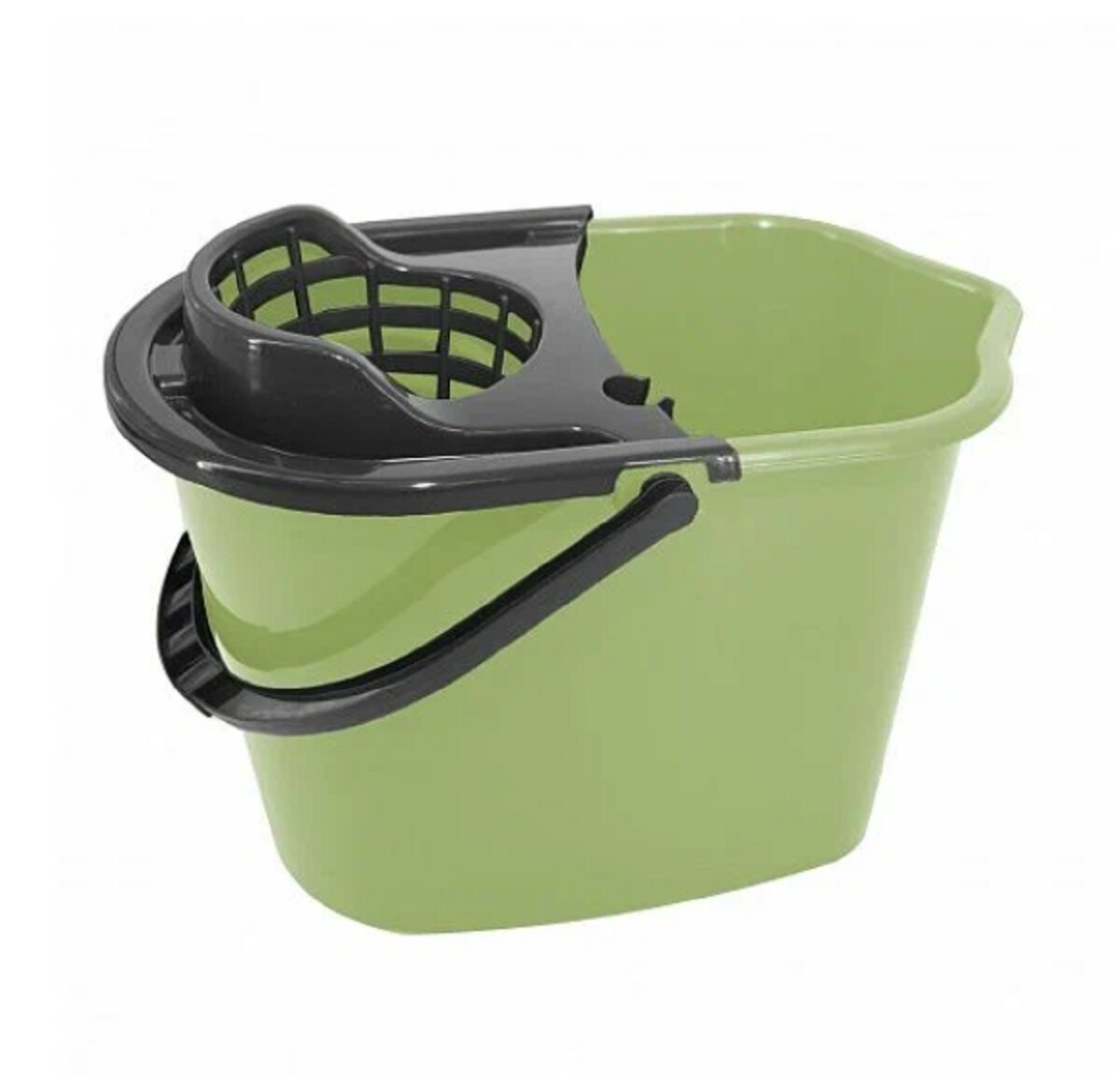 Ведро York, прямоугольное, с отжимом, сливной носик, ручка, 10л