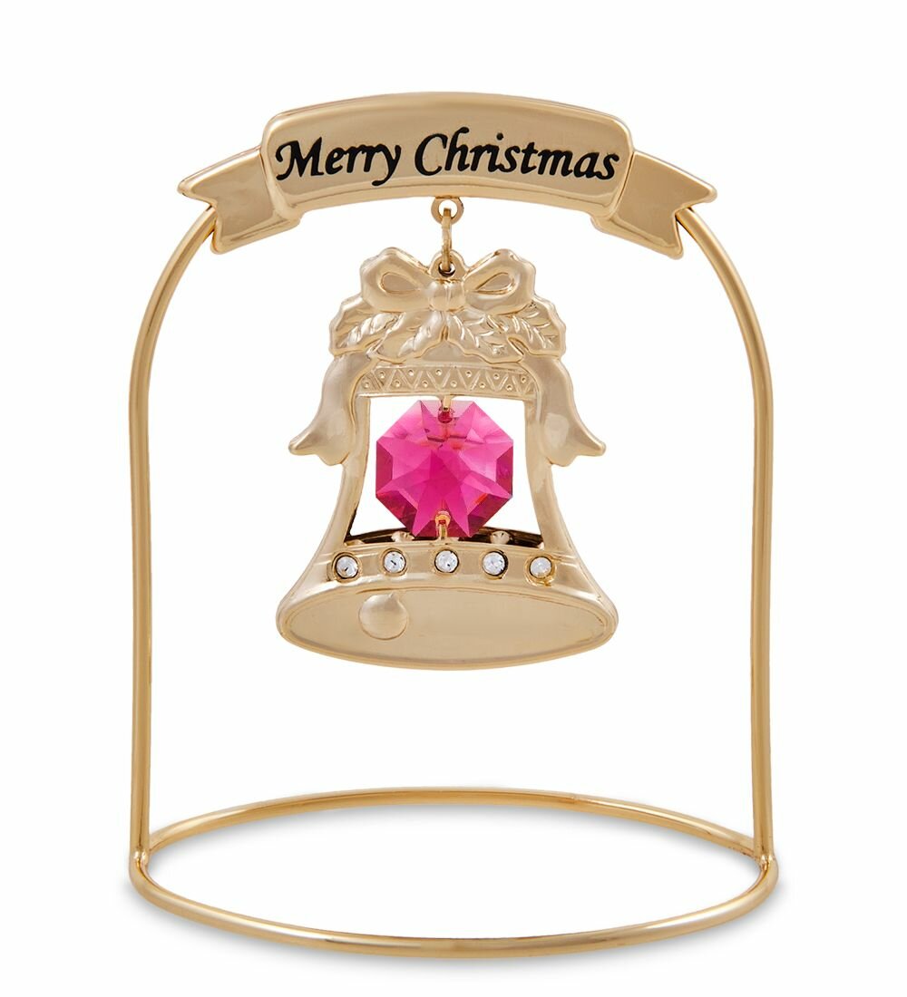 Композиция Колокольчик с надписью с цветными кристаллами