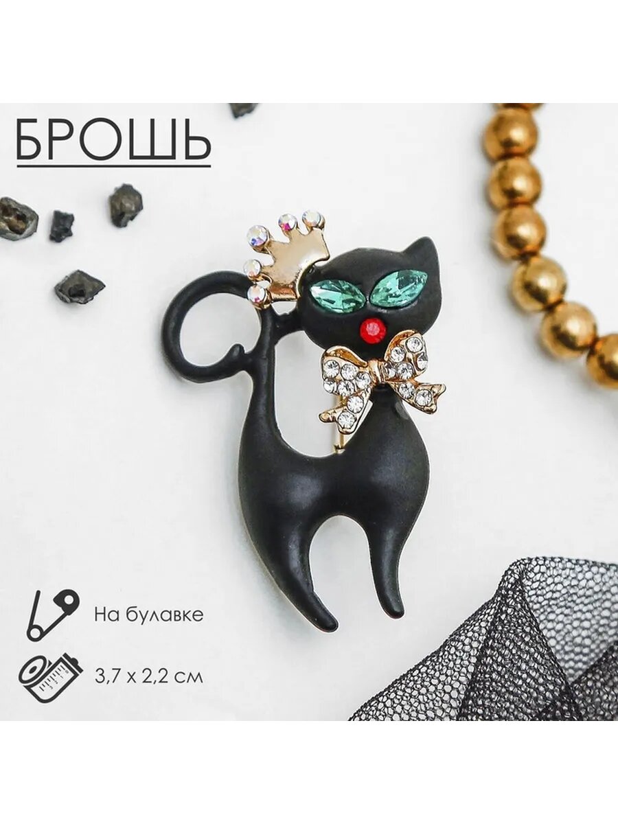 Брошь, стразы, стекло