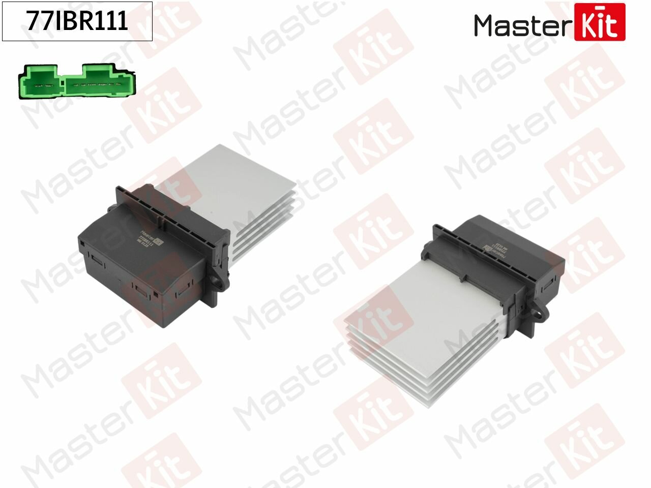 Резистор вентилятора Renault MEGANE, II BM0/1 CM0/1/Citroen C5 I DC 2001 - 2012 MasterKit 77IBR111