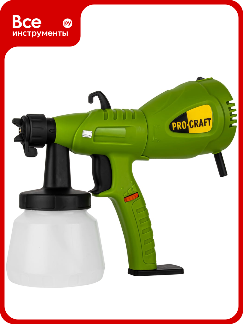 Краскопульт электрический PROCRAFT 350Вт, 0.8л PSE550