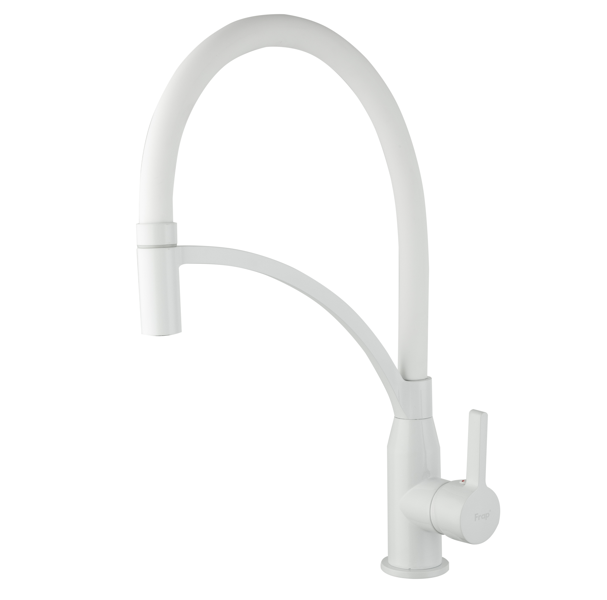 Смеситель для кухни с гибким изливом Frap F4552-8 белый