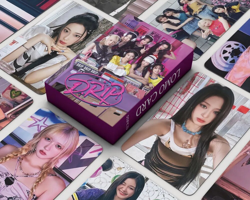 KPOP 55шт/коробка BABYMONSTER Фотокарточки DRIP LOMO Card