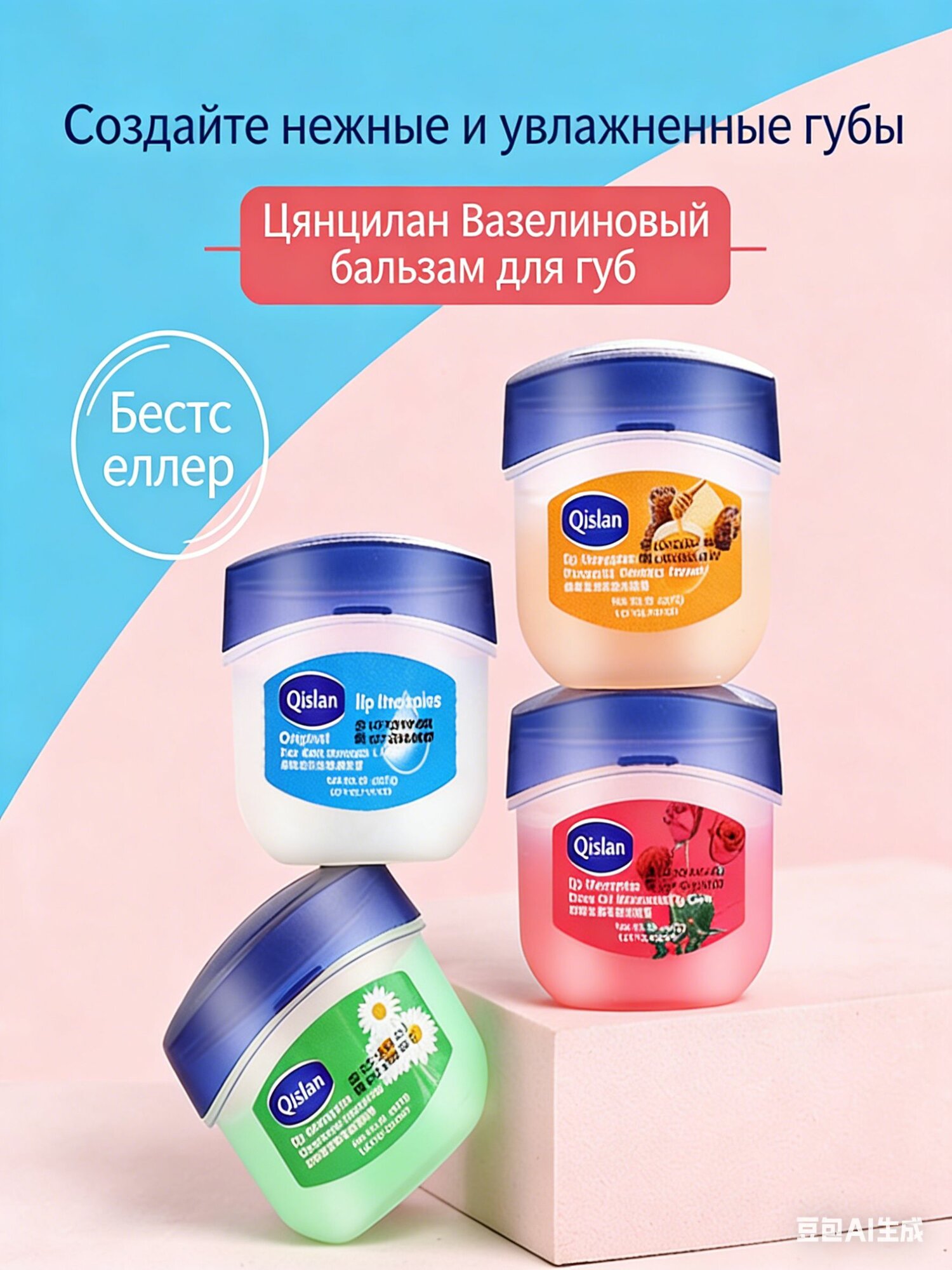 Вазелин для губ; набор бальзамов для губ; Вазелиновый бальзам для губ