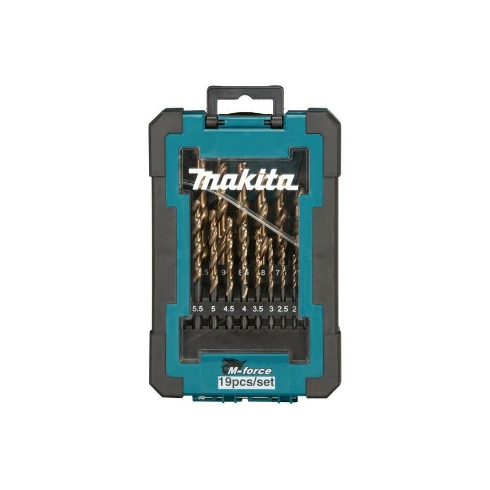 Набор сверл M-force (19 шт; 1-10 мм; шаг 0.5 мм) Makita D-67583