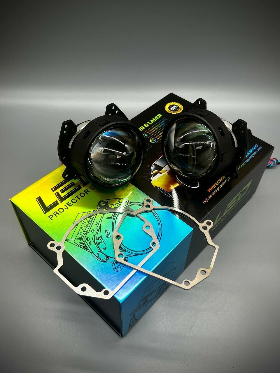 Светодиодные Би лед линзы для Volkswagen Passat B6 2005-2010 Фары Valeo - 3 дюйма 50W 6500K / BI LED модули