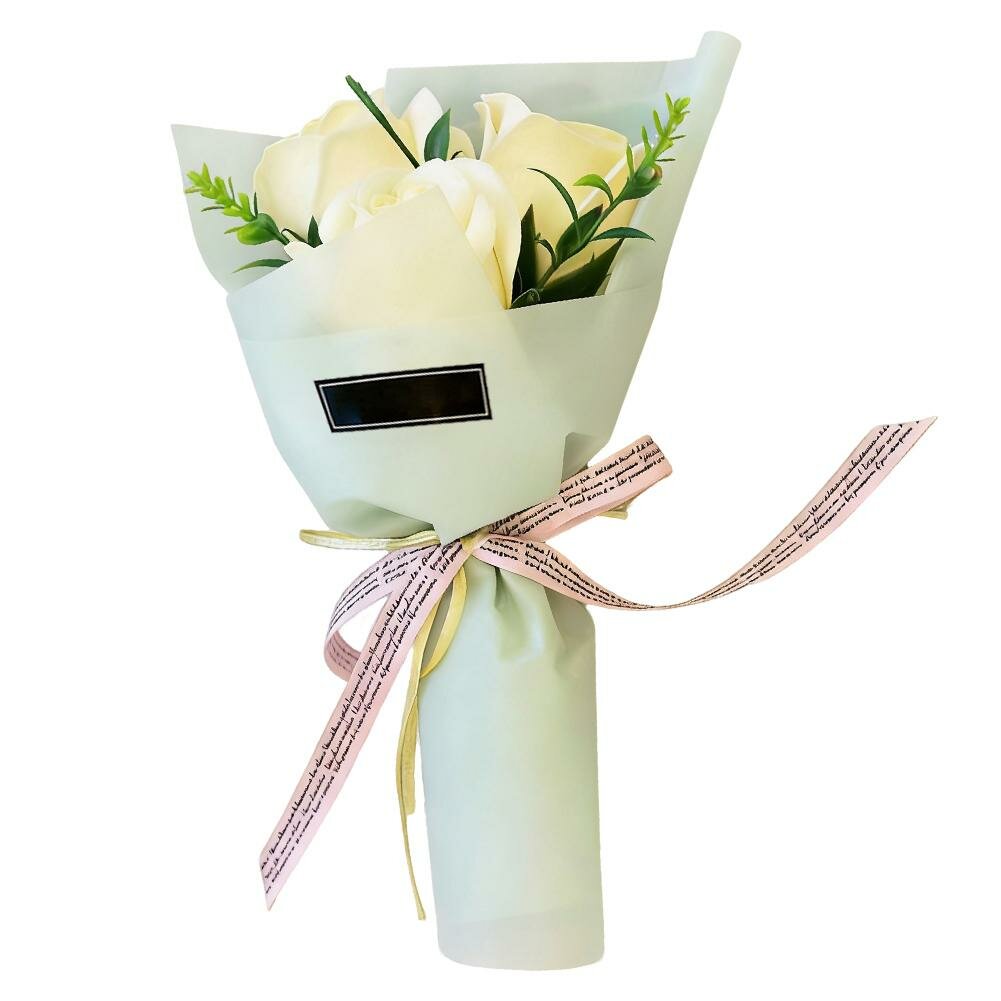 Букет из 3 искусственных роз BaYuYPOO, лепестки мыльных цветов, подарок на День святого Валентина для женщин, лучшей подруги и девушки, на день рождения, Рождество и День святого Валентина от дочери, сына, мужа. Искусственные цветы.