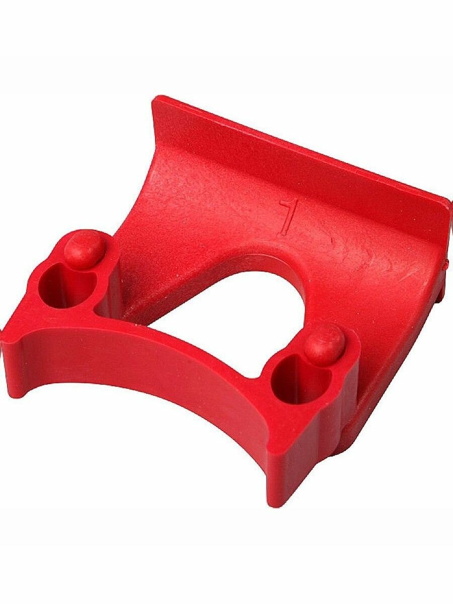 Держатель для швабры настенный FBK, для рукоятки 22-32 мм, красный