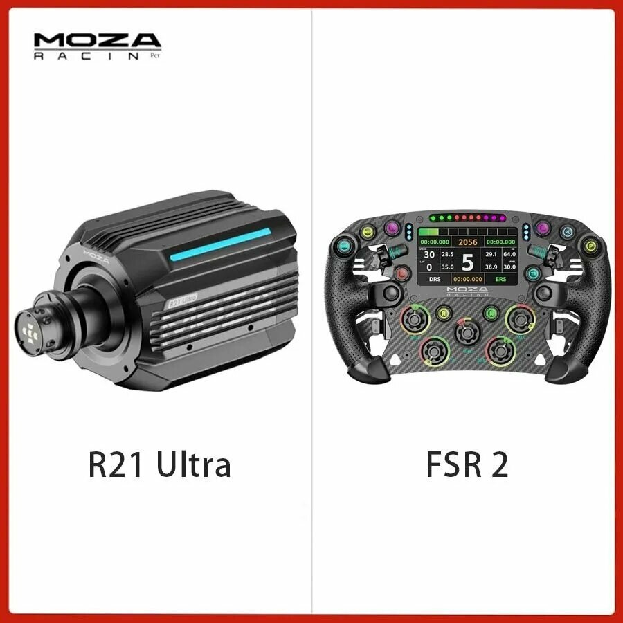 MOZA руль игровой для пк R21 Ultra & FSR 2: Готовый комплект прямого привода от MOZA для гоночного симулятора