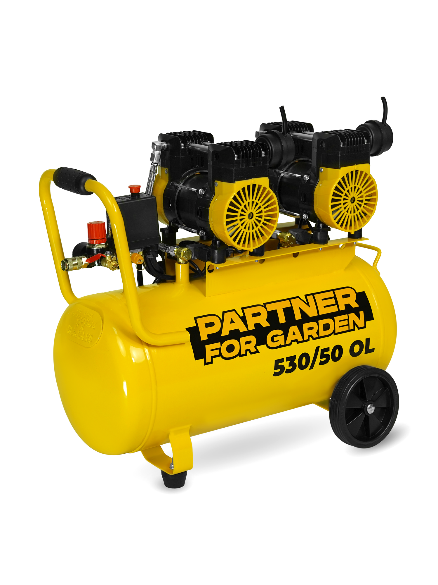 Компрессор воздушный безмасляный Partner for Garden 530/50 OL ( 220В, 2600Вт, 2800 об/мин, асинхронный, 530 л/мин )