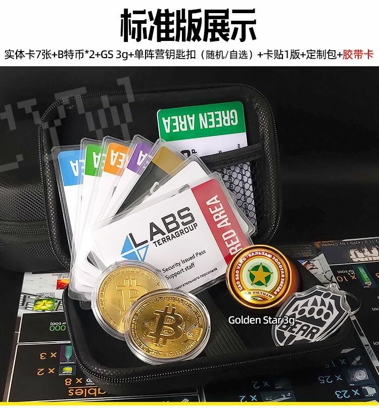 Escape from Tarkov: Коллекционные наборы артефактов (4 уровня) Ключ-карты, LEDX, биткоины, золотые звезды Официальный мерч BEAR/USEC