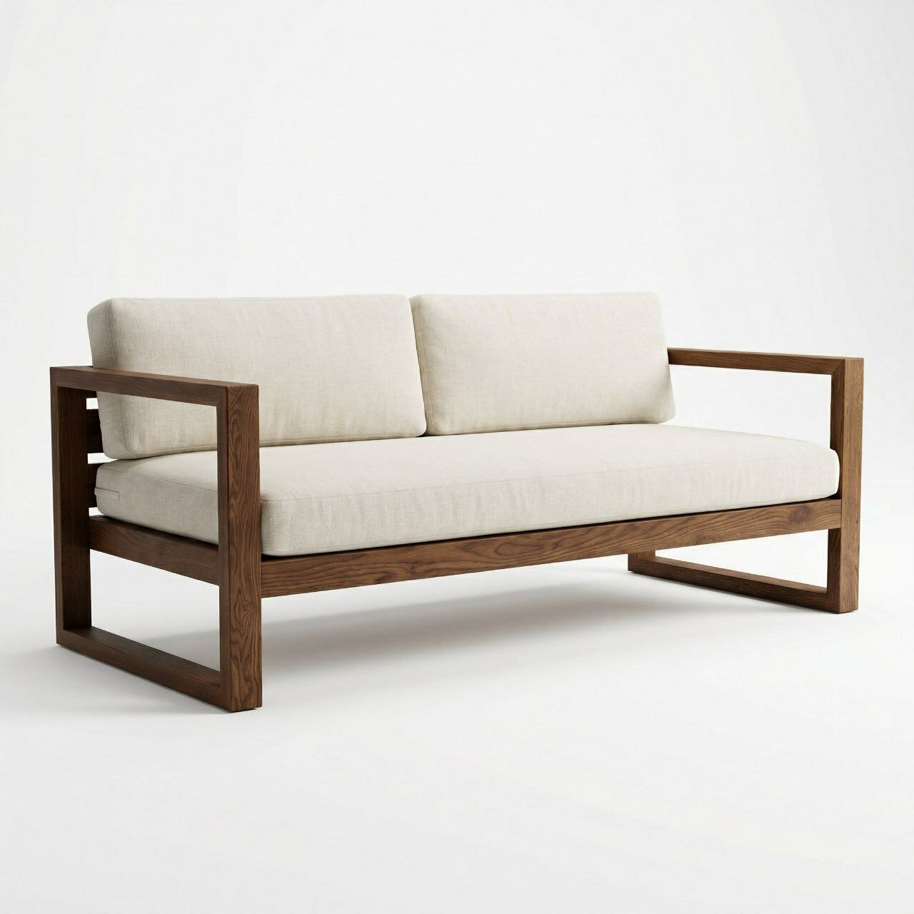 Диван 2х местный, лаунж коллекция "сингапур" - Термоясень - Indoor