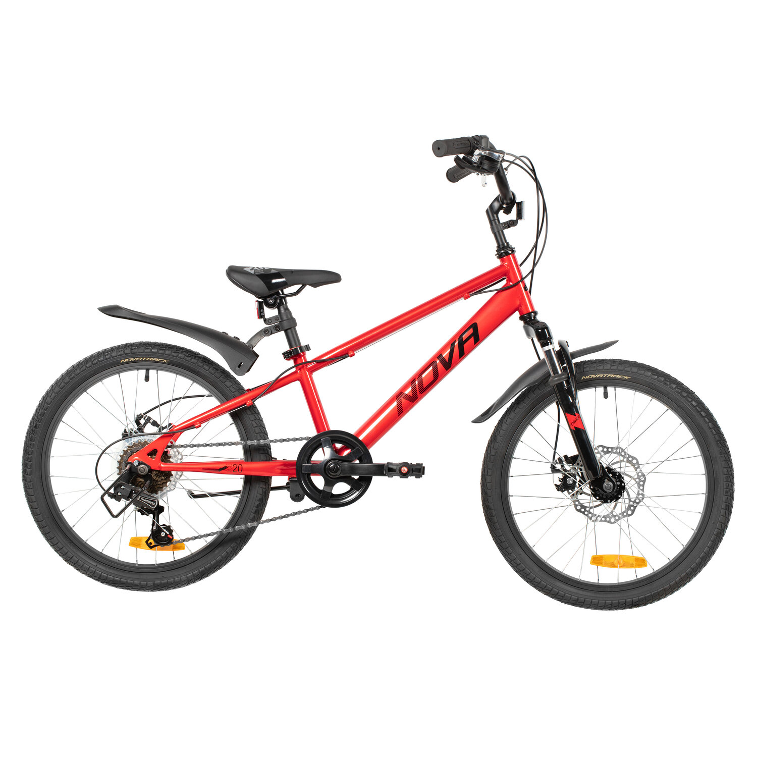 Детский велосипед Novatrack Pointer Disc 20 (2026), цвет Красный, на рост 110-130 см