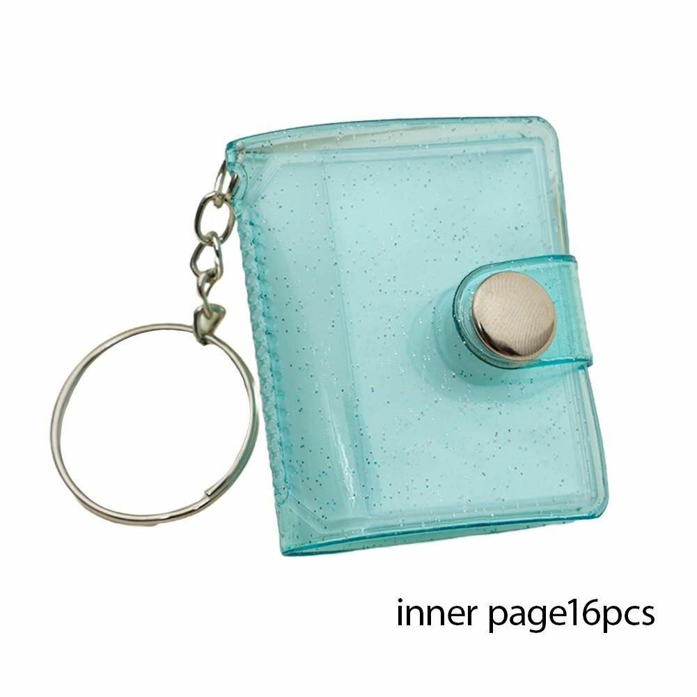 Новый мини-фотоальбом из PVC для ключей, с кармашками