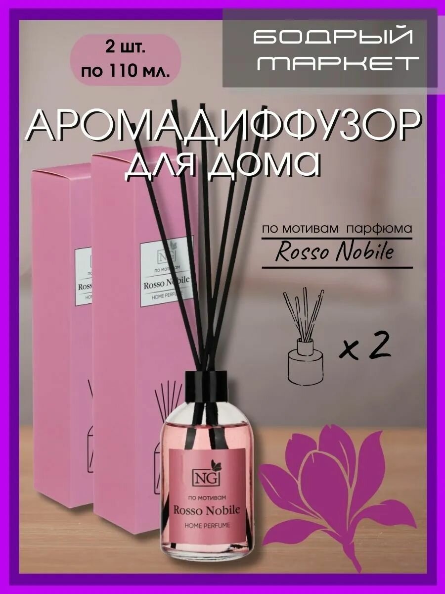 Аромадиффузор для дома NG Rosso Nobile 2 шт. по 110мл