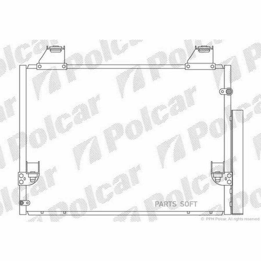 Радиатор кондиционера Toyota HiLux 05->* от официального дистрибьютора, POLCAR, артикул 8192K8C2