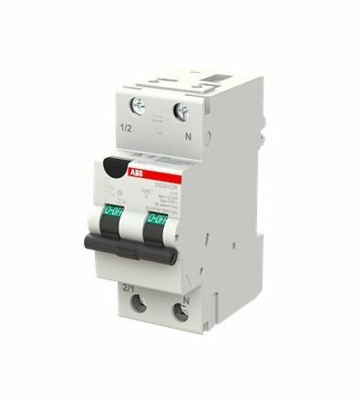 Дифф. автомат (АВДТ) 2-пол. (1P+N) 25А C 30мА тип AC 6кА DS201CR ABB